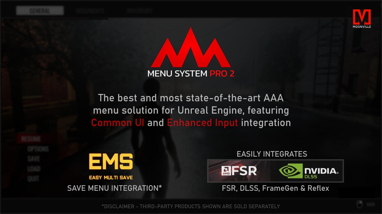 ue5-Moonville 的菜单系统专业版-CG/VD