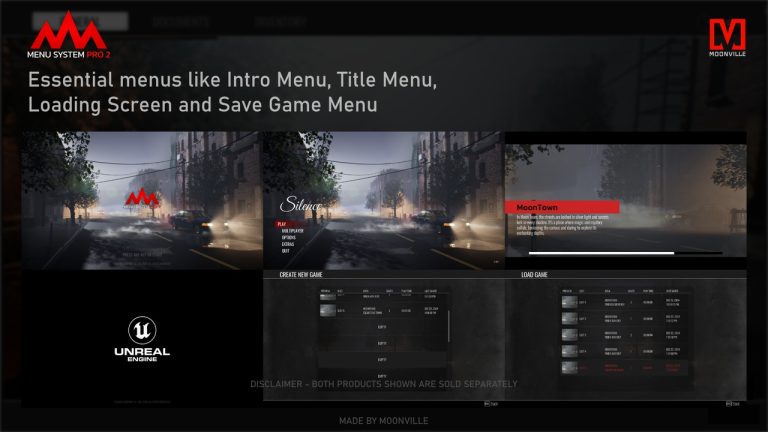 ue5-Moonville 的菜单系统专业版-CG/VD